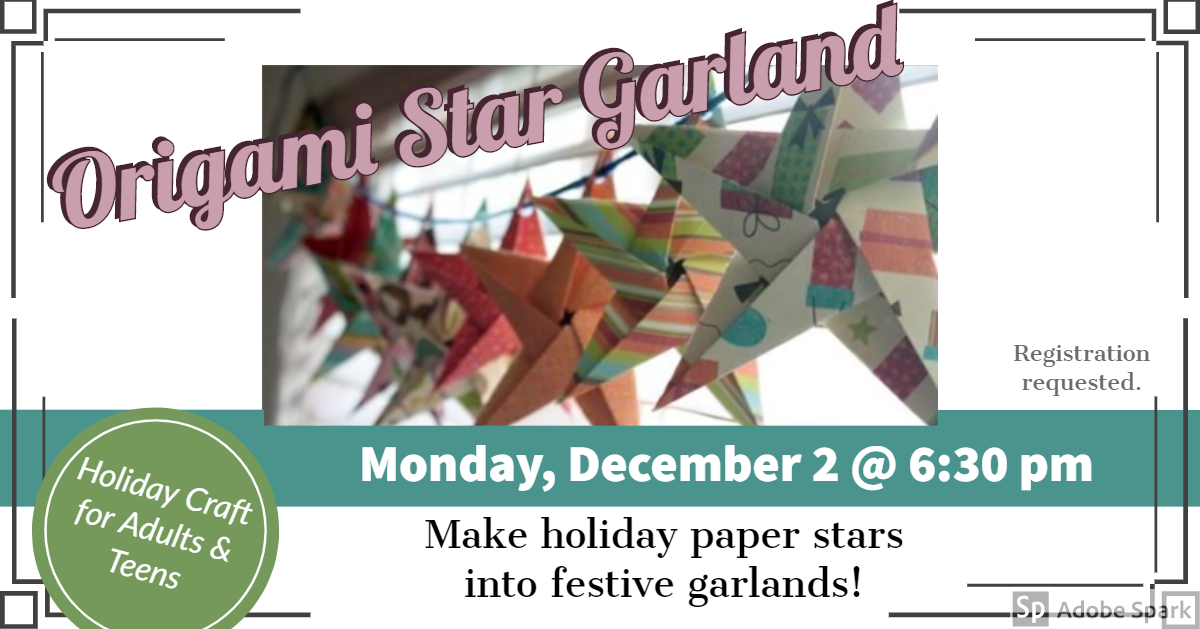 Origami Star Garland Craft – Bloomfield Public Library